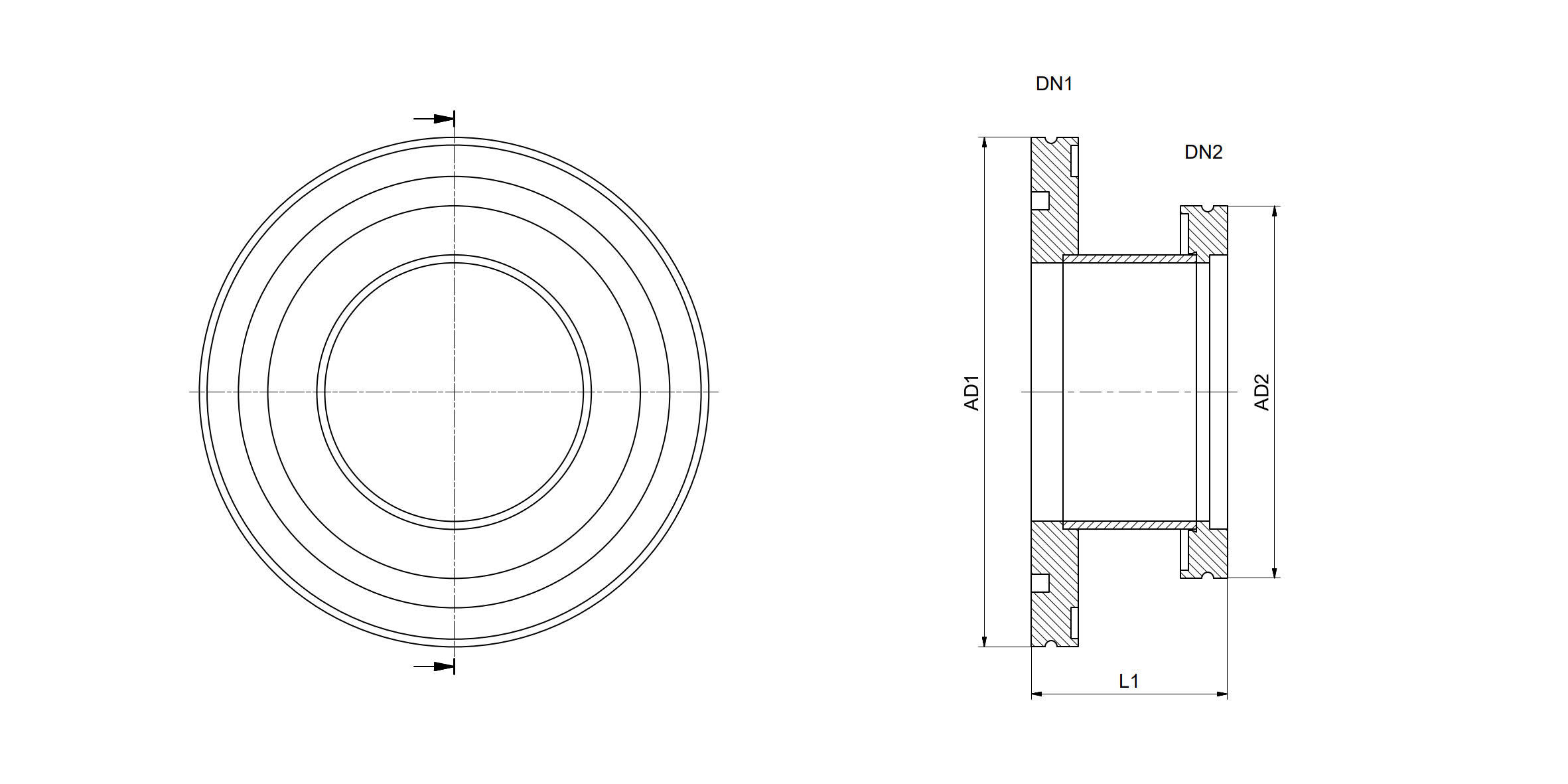 ISO-K Reducing Adapters | 301332 | VACOM